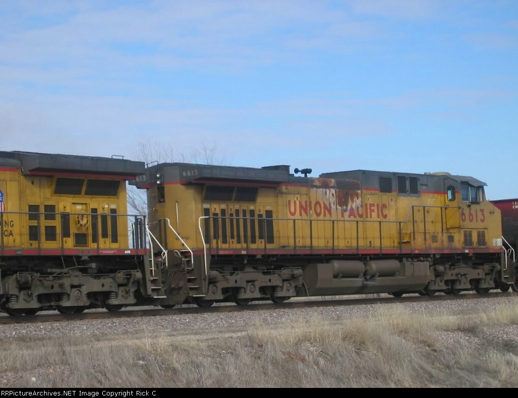 UP 6613 Is #2 Power On WB CWEX Empties